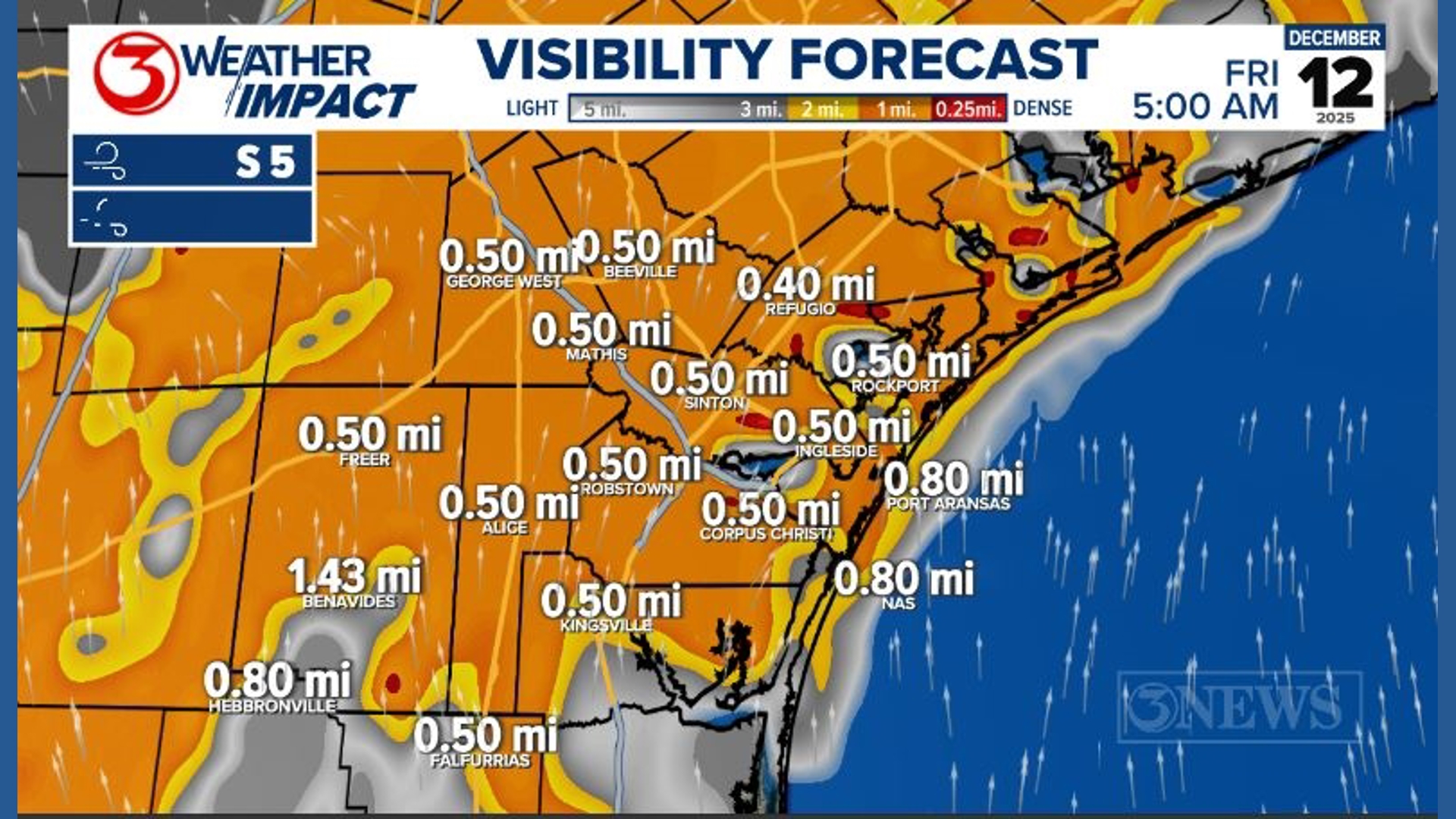 Weather Impact Alert for Dense Fog Friday Morning | kiiitv.com