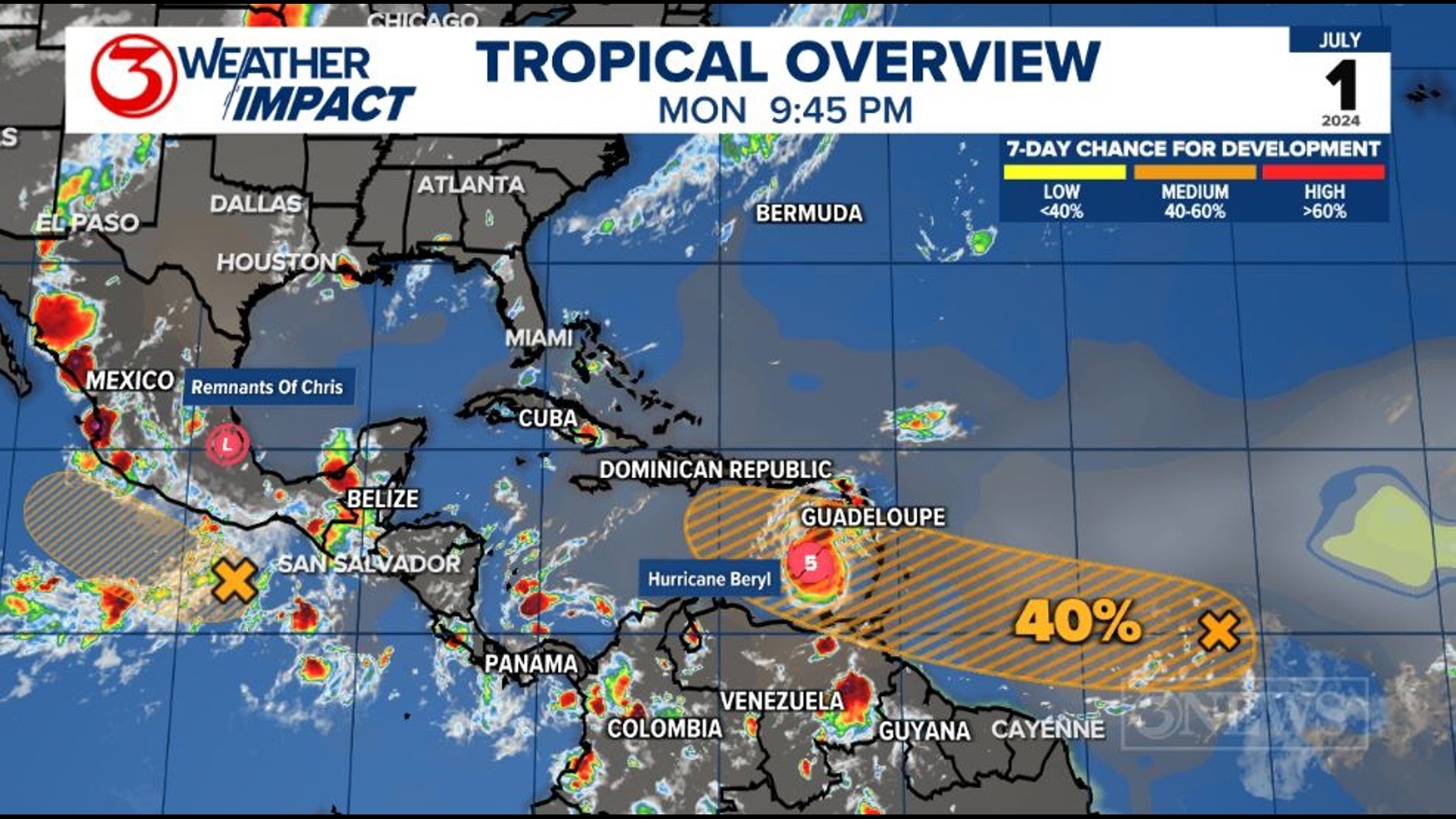 Hurricane Beryl with possible impacts in the Gulf of Mexico | kiiitv.com
