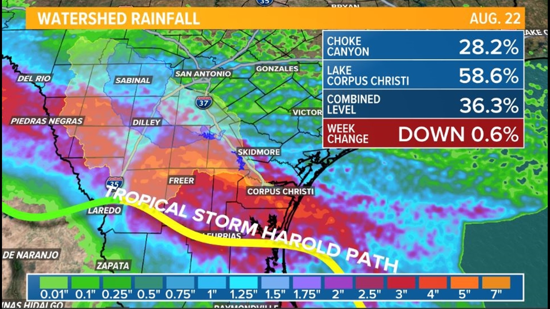 Tropical Storm Harold brings rain to drought stricken Coastal Bend, and ...