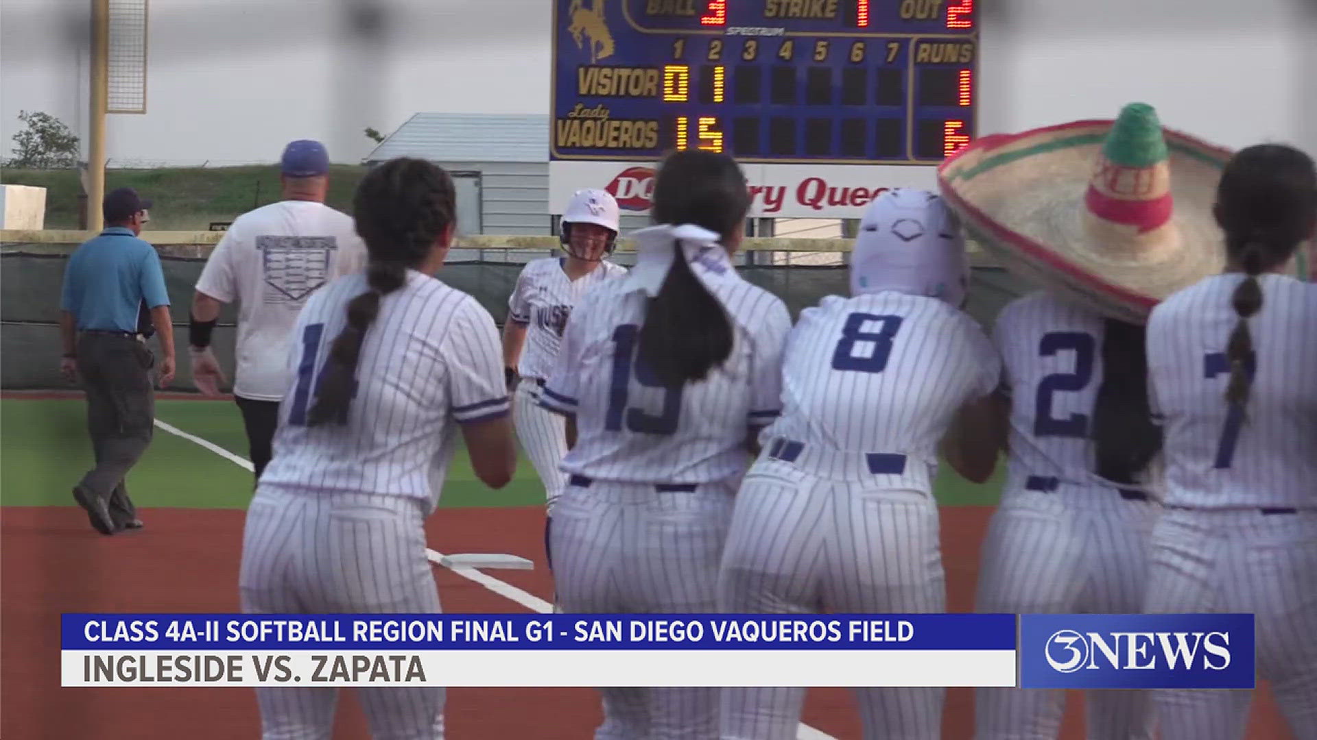 Region Final: Ingleside softball run rules Zapata | kiiitv.com