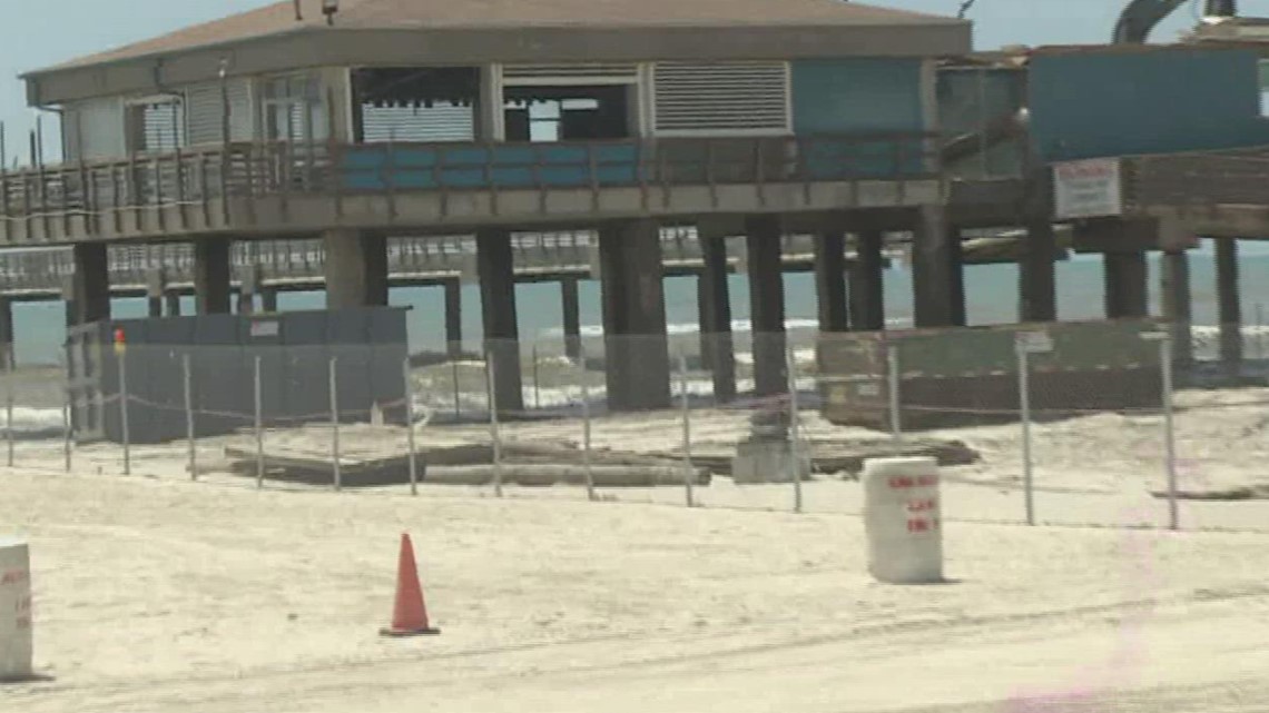 Construction crews on site for the demolition of Bob Hall Pier | kiiitv.com
