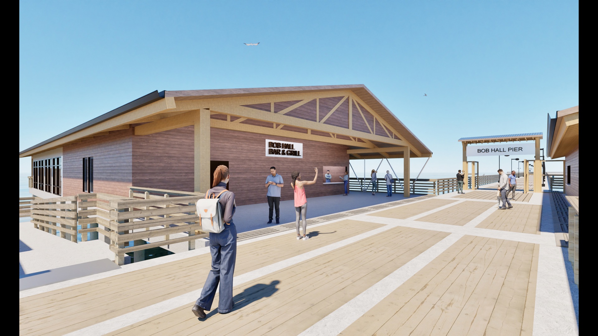 Nueces County sees renderings for 2 Bob Hall Pier and restaurant design ...