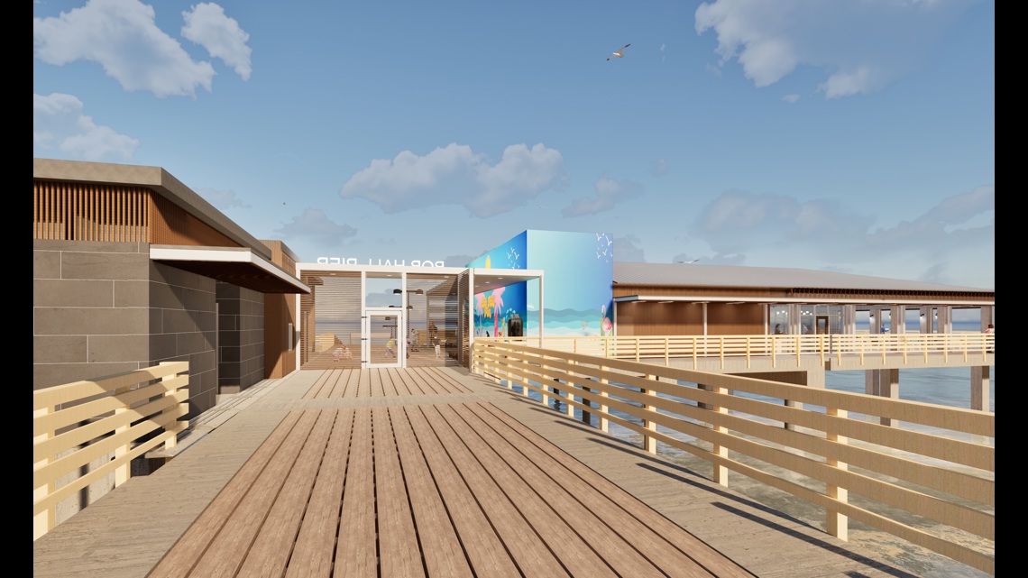 Nueces County sees renderings for 2 Bob Hall Pier and restaurant design ...