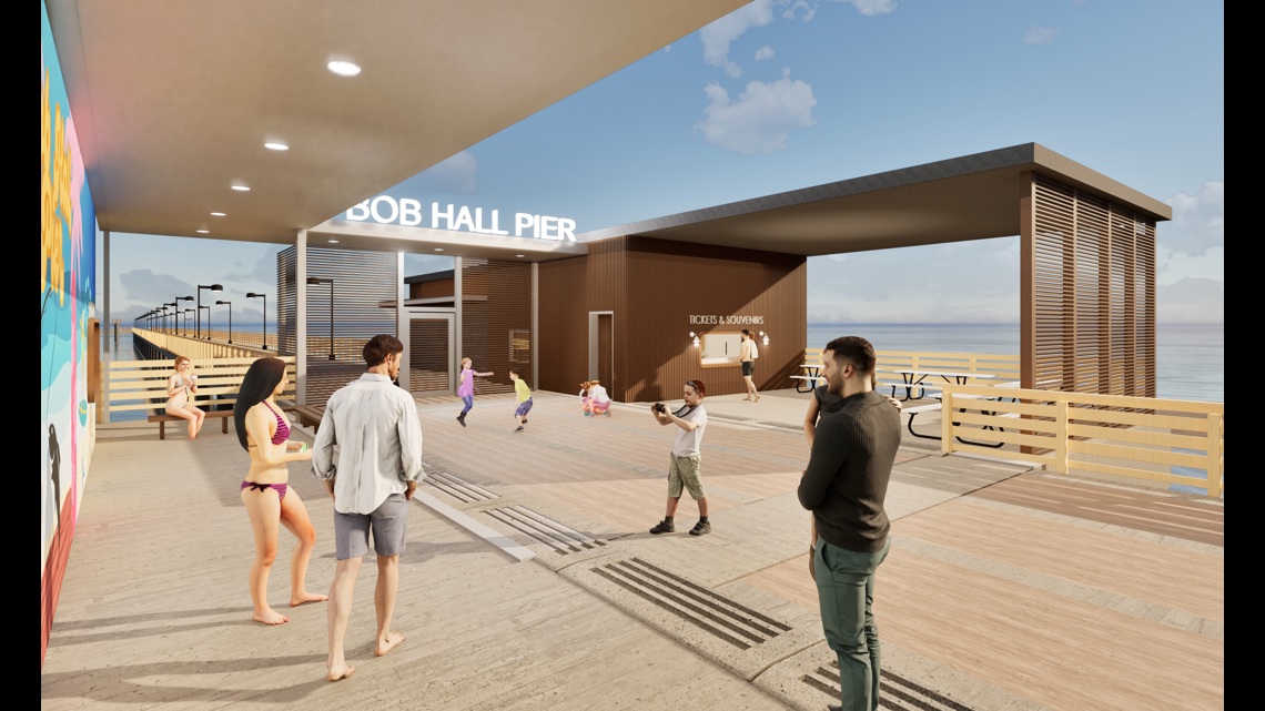Nueces County sees renderings for 2 Bob Hall Pier and restaurant design options | kiiitv.com