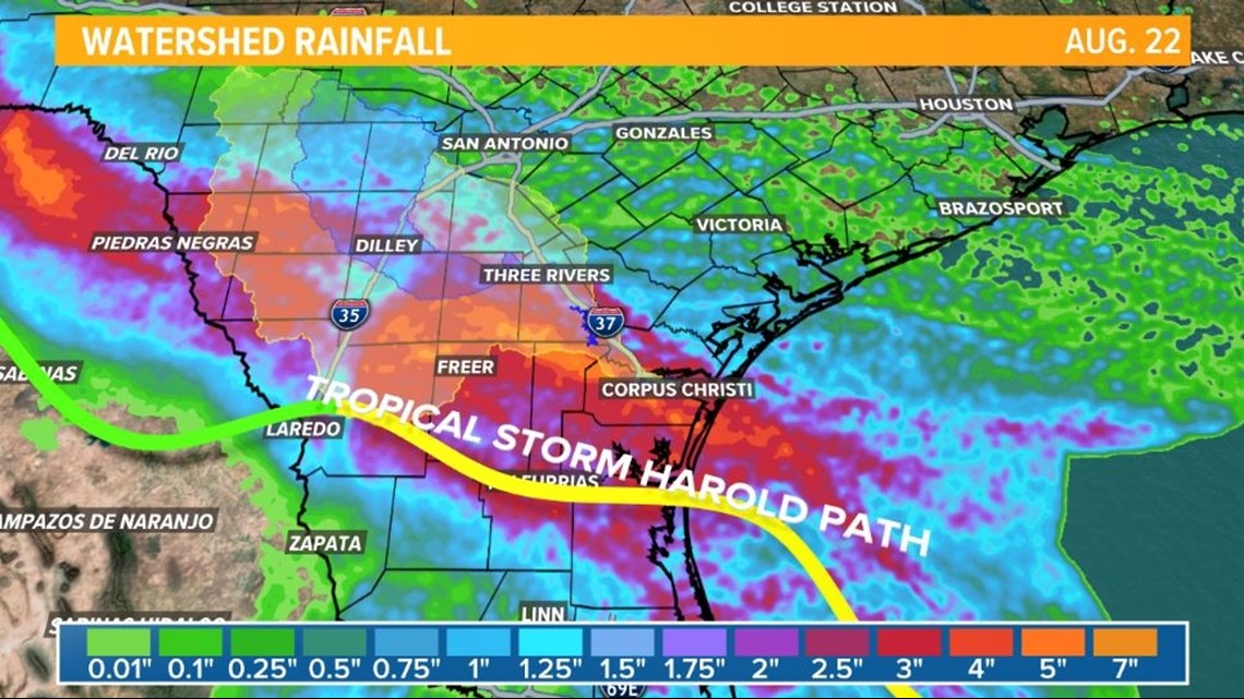 Tropical Storm Harold brings rain to drought stricken Coastal Bend, and ...