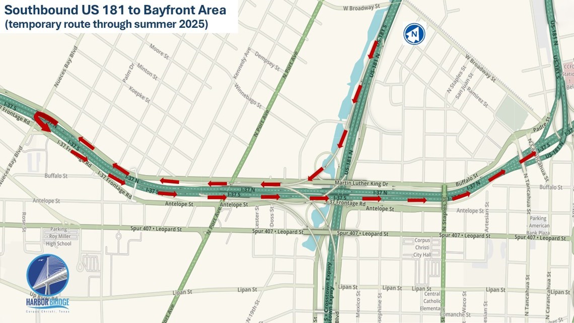 New Harbor Bridge northbound lanes expected to open today | kiiitv.com