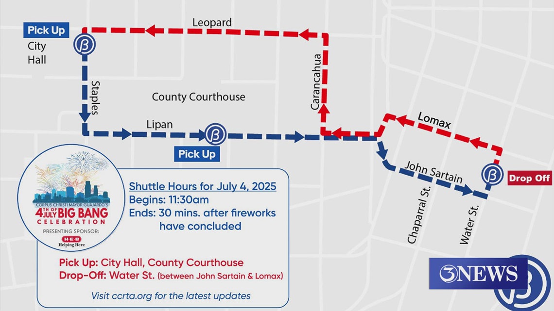 CCRTA offers free rides to Mayor's Big Bang Celebrate | kiiitv.com