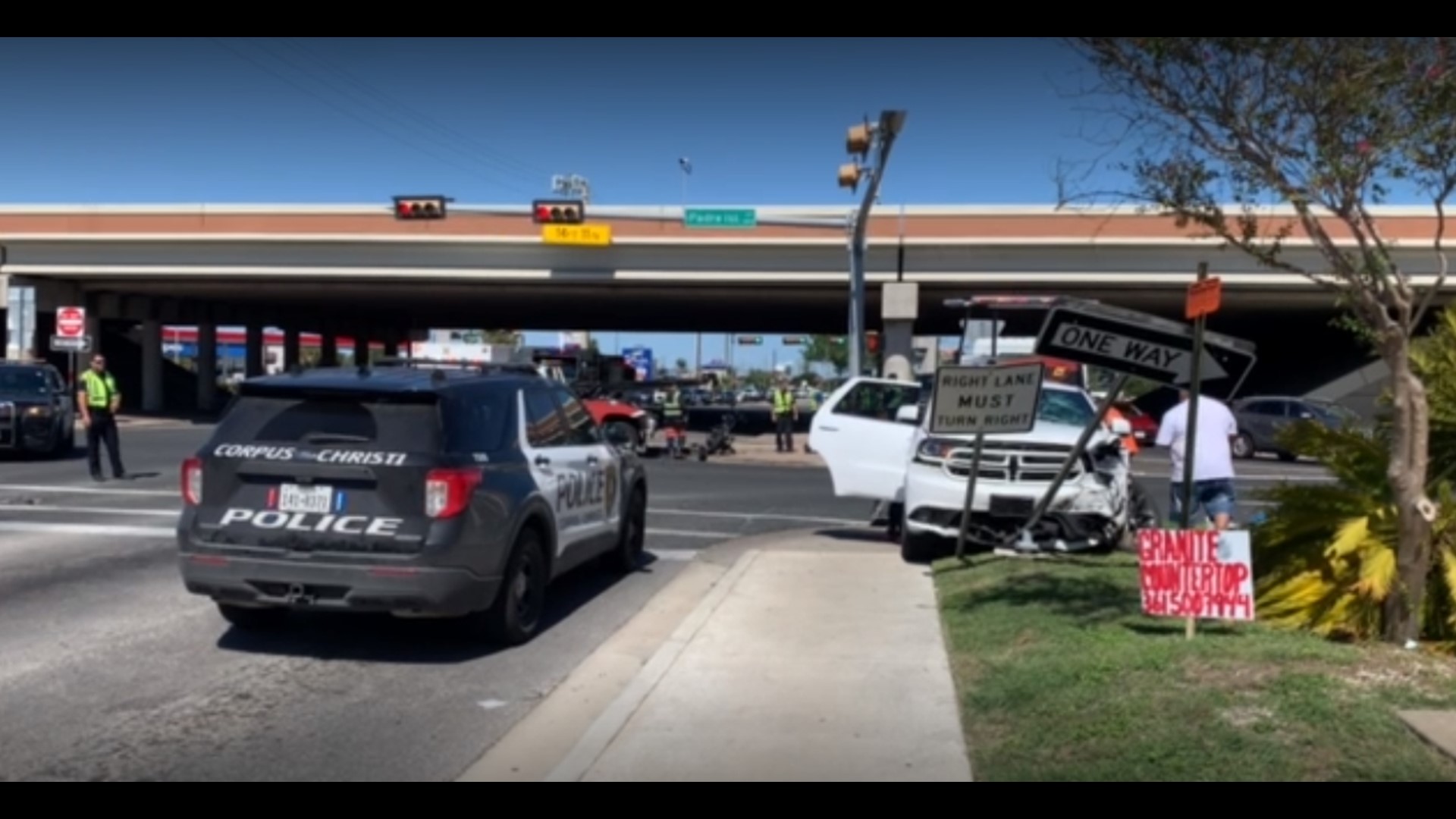 Everhart SPID motorcycle accident – SUV hit pole | kiiitv.com