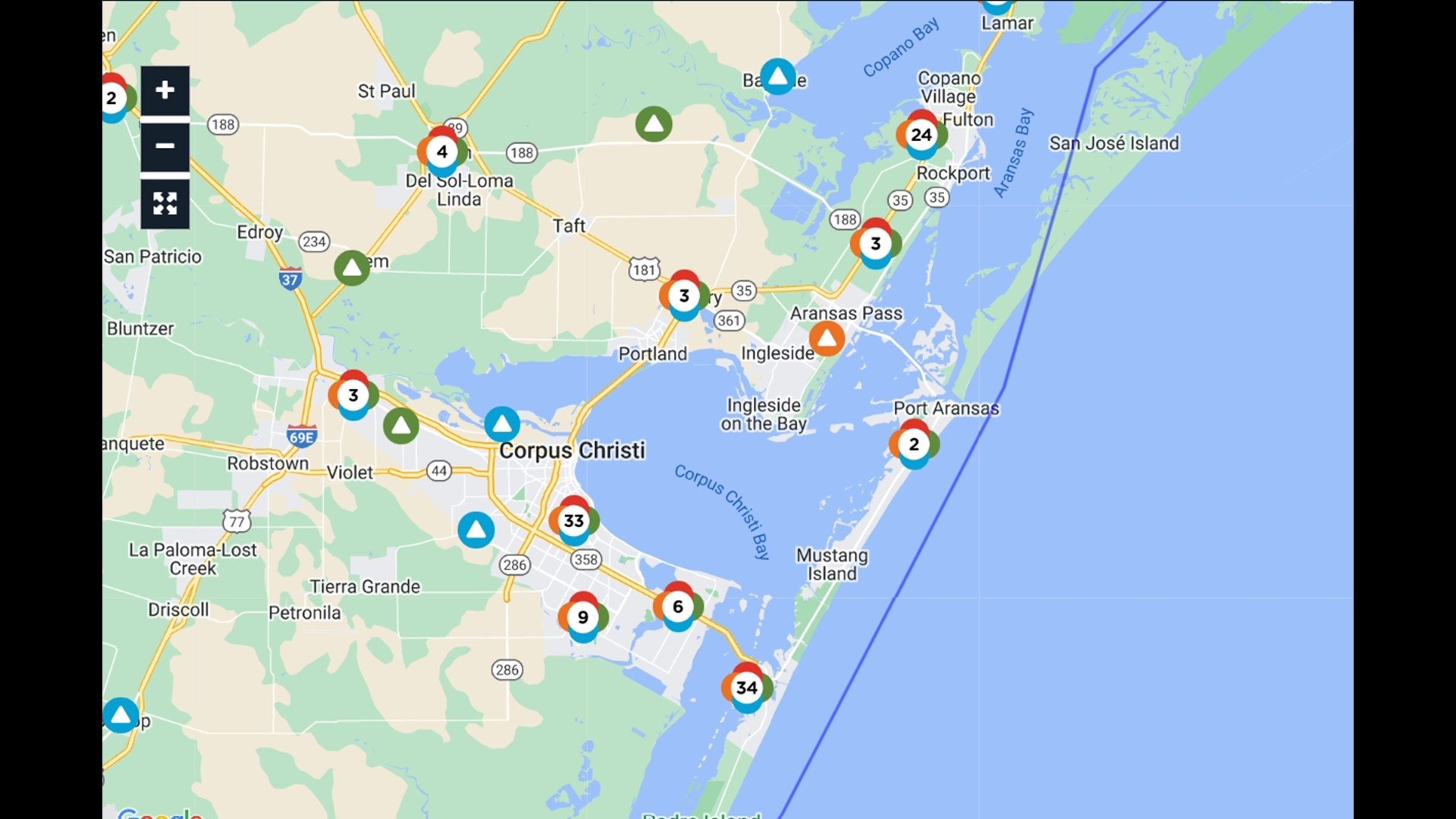 Power outages reported throughout Coastal Bend from Hebbronville to ... Power outages reported throughout Coastal Bend from Hebbronville to ...