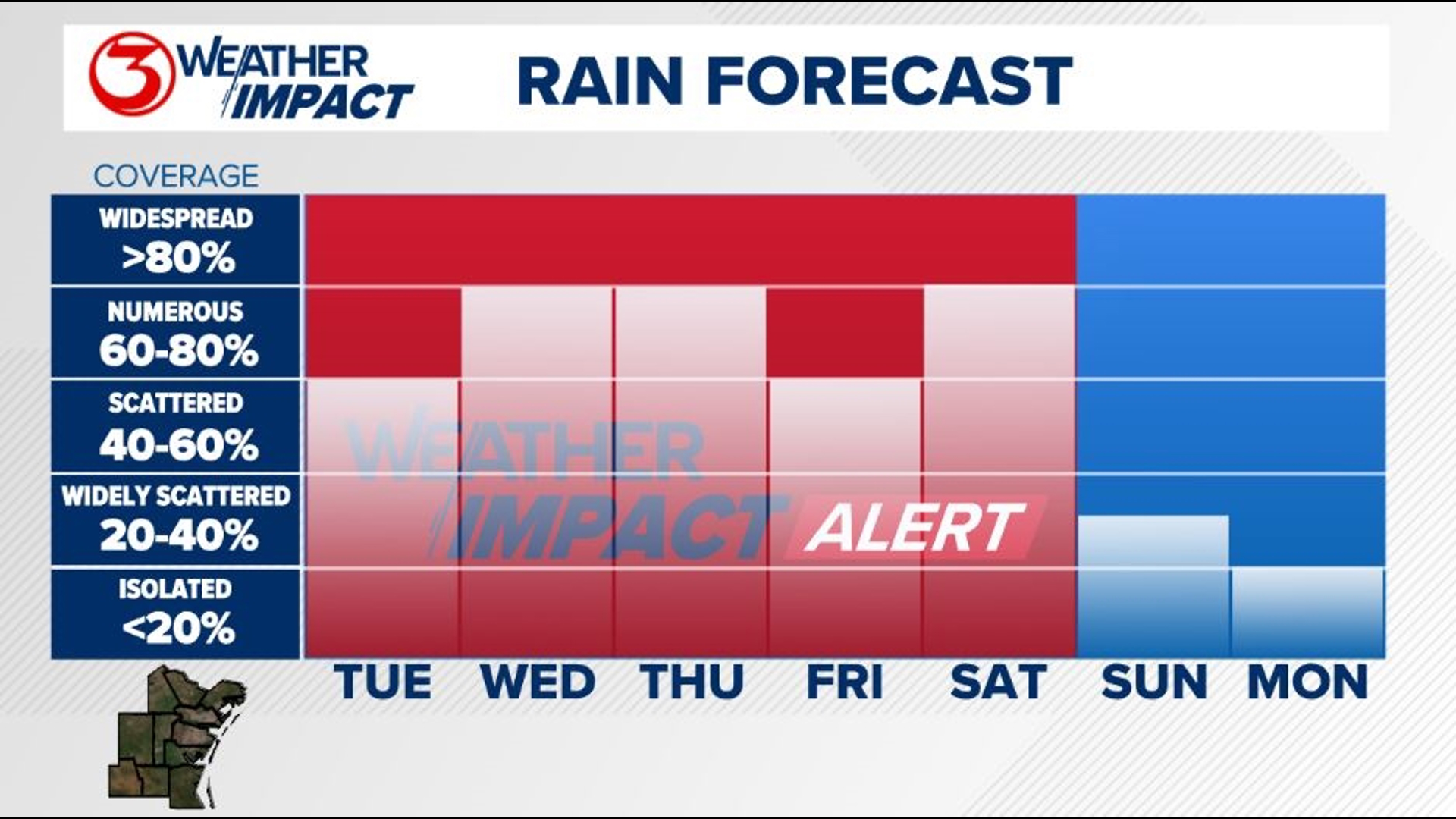 Weather Impact Alert days through Saturday in the Coastal Bend. Several ...