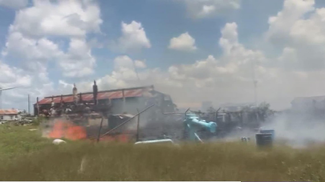 Area fire officials tackle oil industrial fire | kiiitv.com