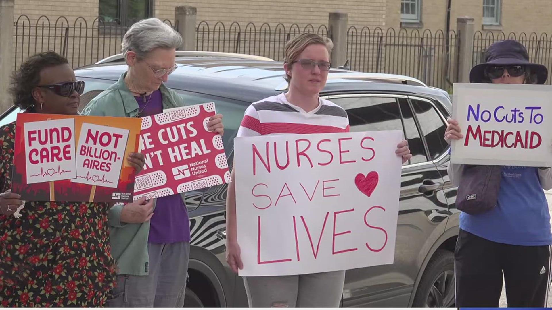 Local nurses protest against Medicaid cuts in budget bill | kiiitv.com