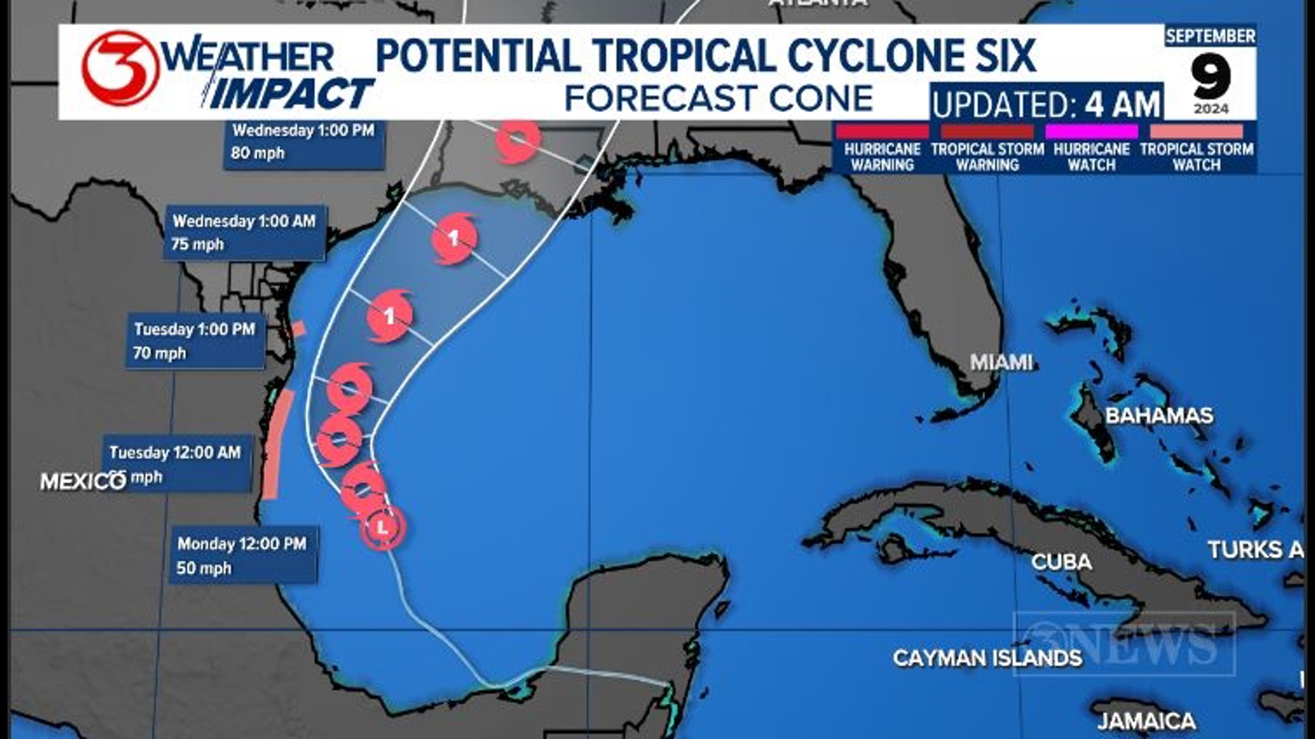 PTC 6, likely to become Tropical Storm Francine, brings Weather Impact ...