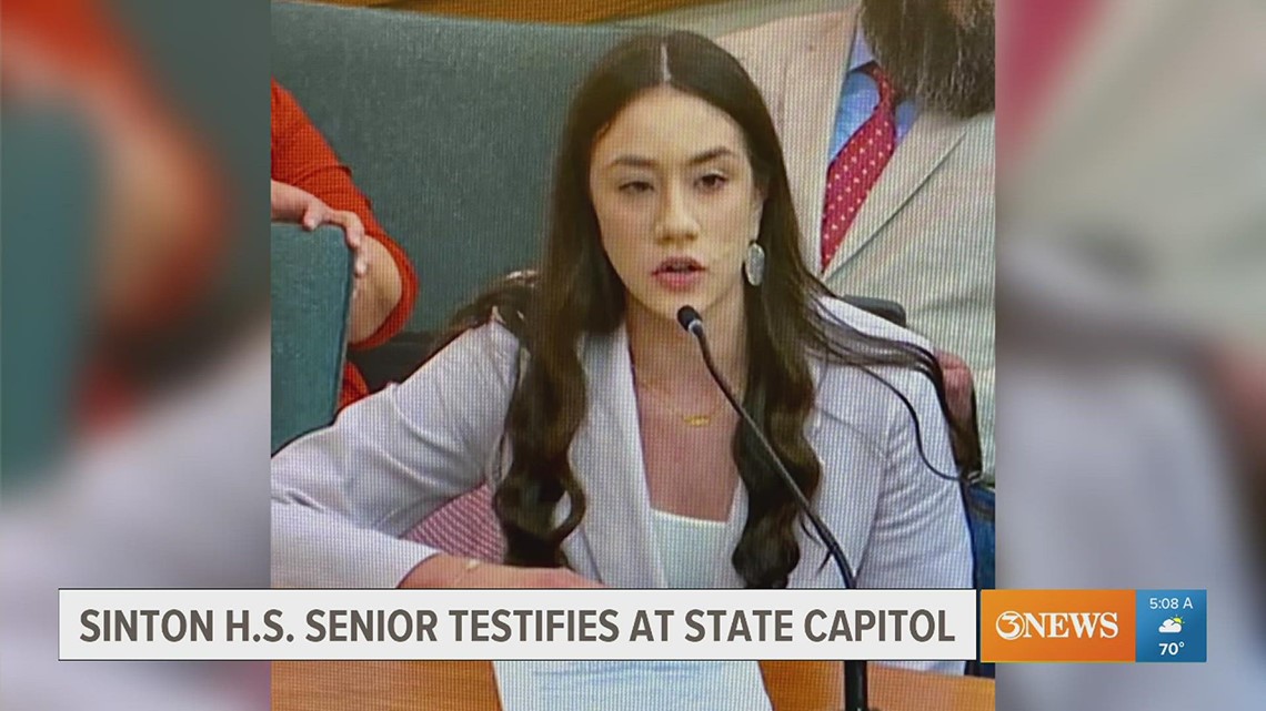 Sinton High School senior testifies at Texas Capitol on ending teen ...