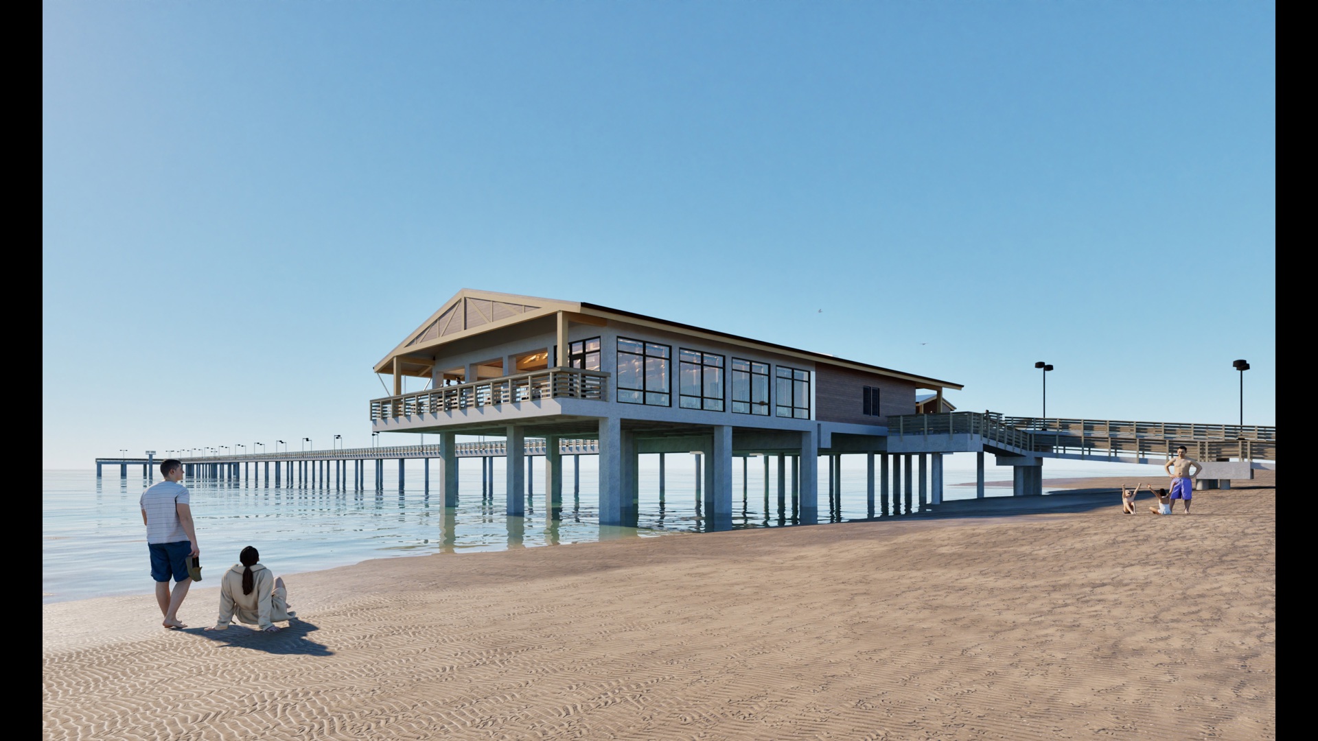 Nueces County sees renderings for 2 Bob Hall Pier and restaurant design ...