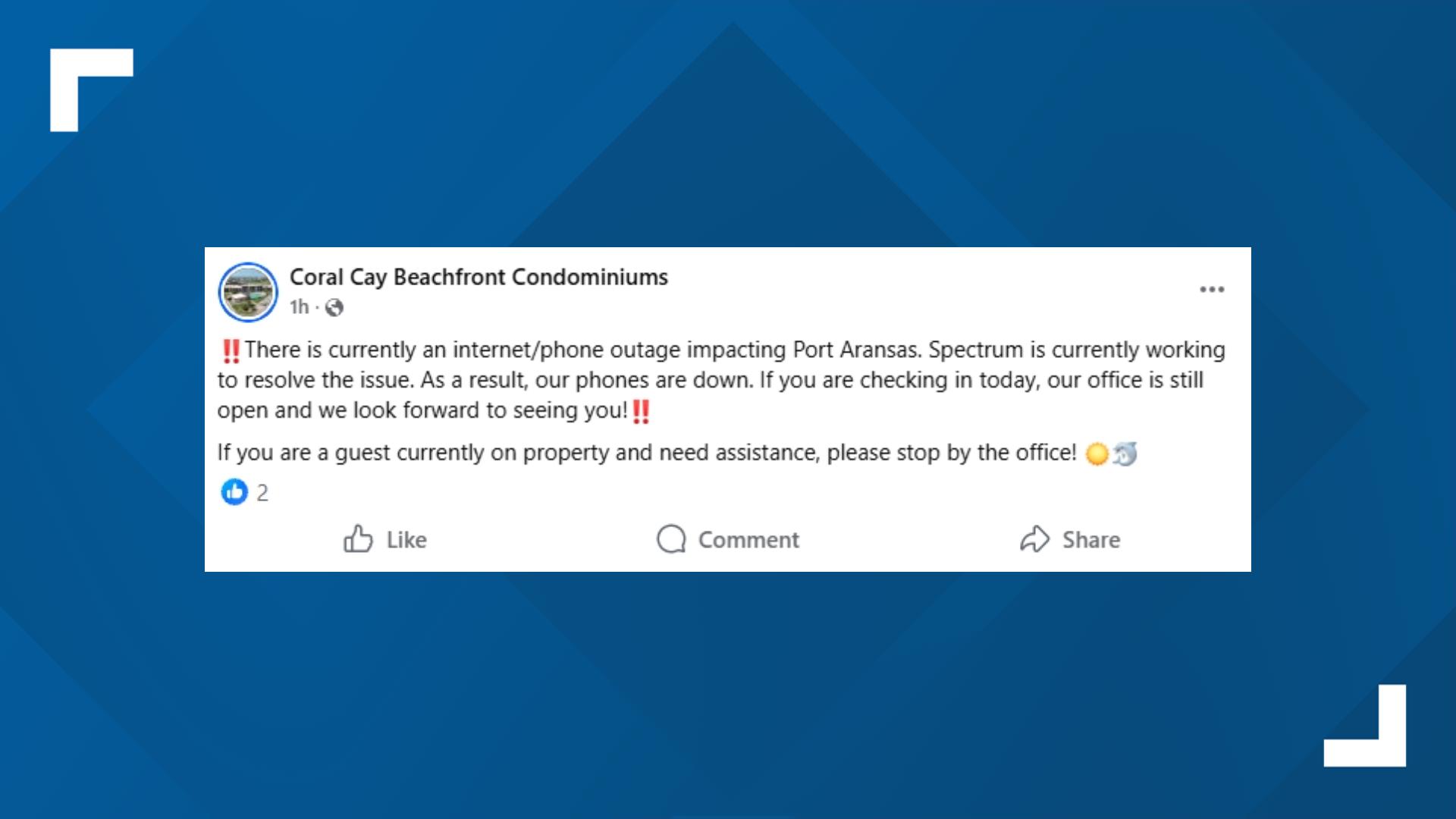 Spectrum confirms outage impacting Corpus Christi area, crews working ...