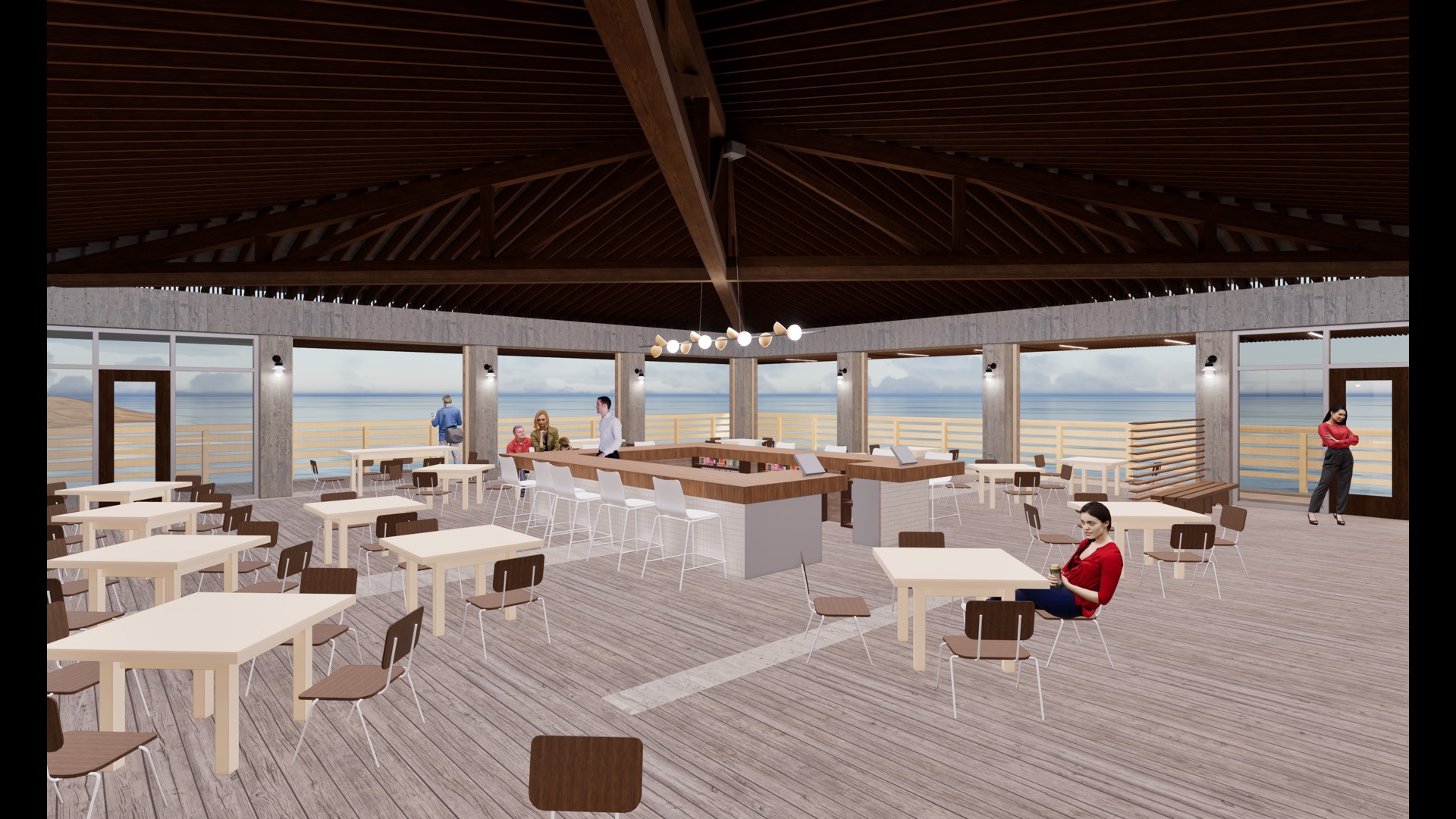 Nueces County sees renderings for 2 Bob Hall Pier and restaurant design ...