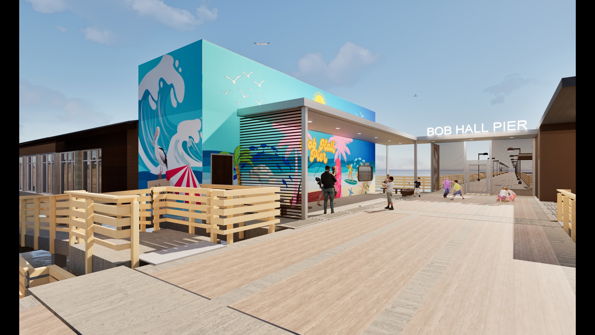 Nueces County sees renderings for 2 Bob Hall Pier and restaurant design ...
