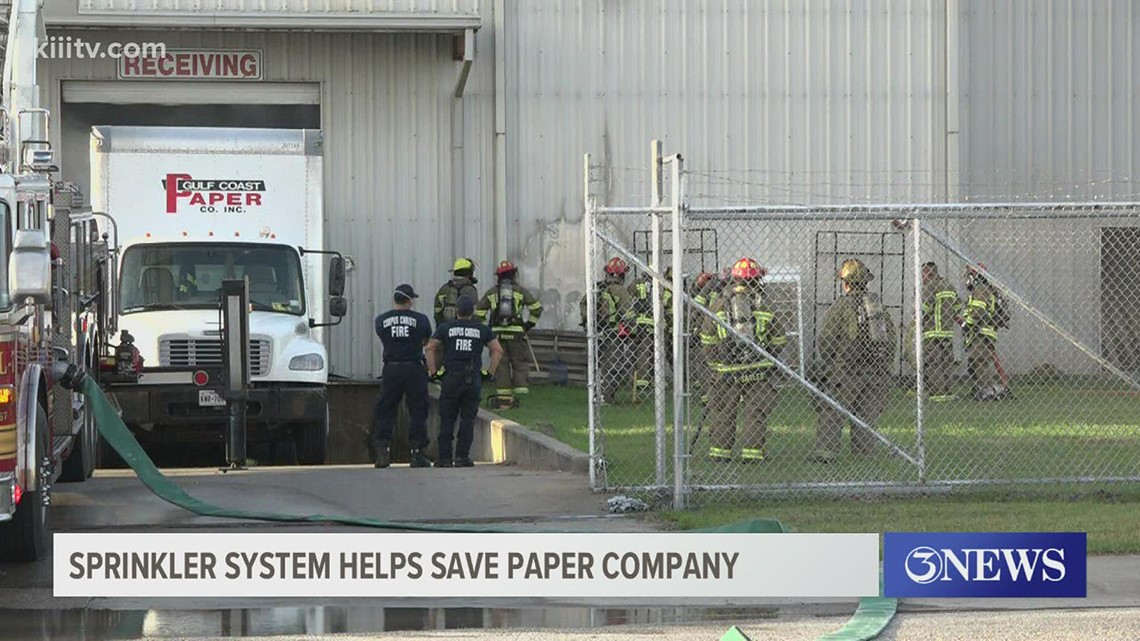 Crews put out fire at Gulf Coast Paper Company Warehouse | kiiitv.com
