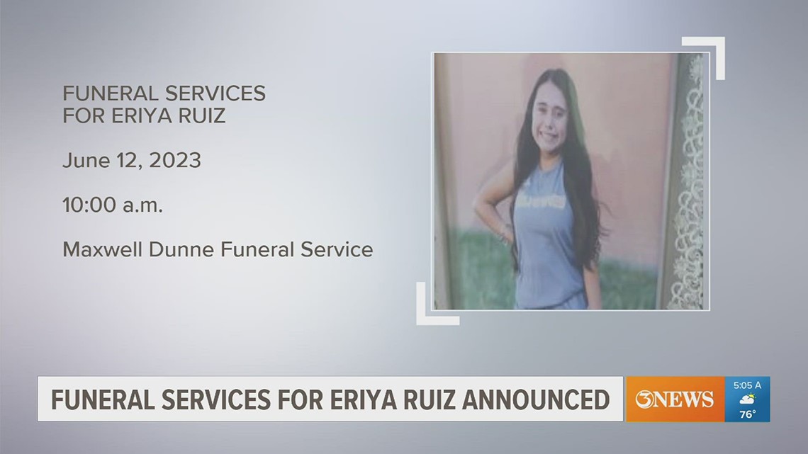 Funeral services announced for Eriya Ruiz, 15-year-old killed in Corpus ...