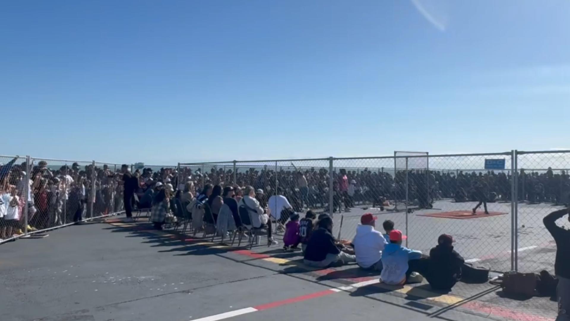 Trevino's Winter World Series begins with batting practice on the USS ...