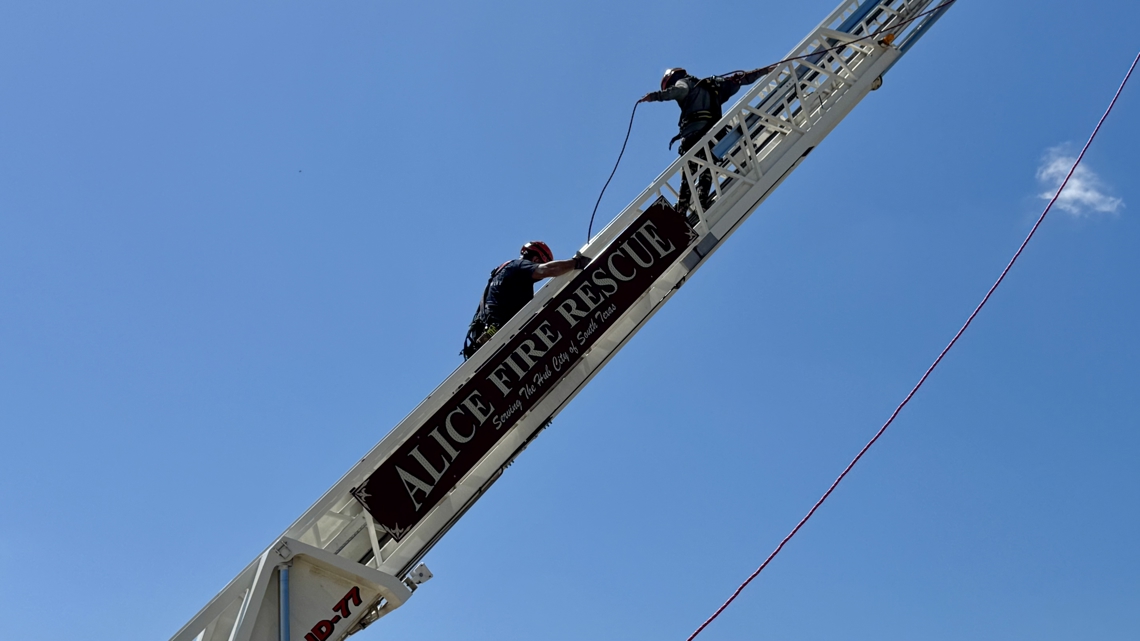 Alice firefighters rescued woman from water tower in Premont | kiiitv.com