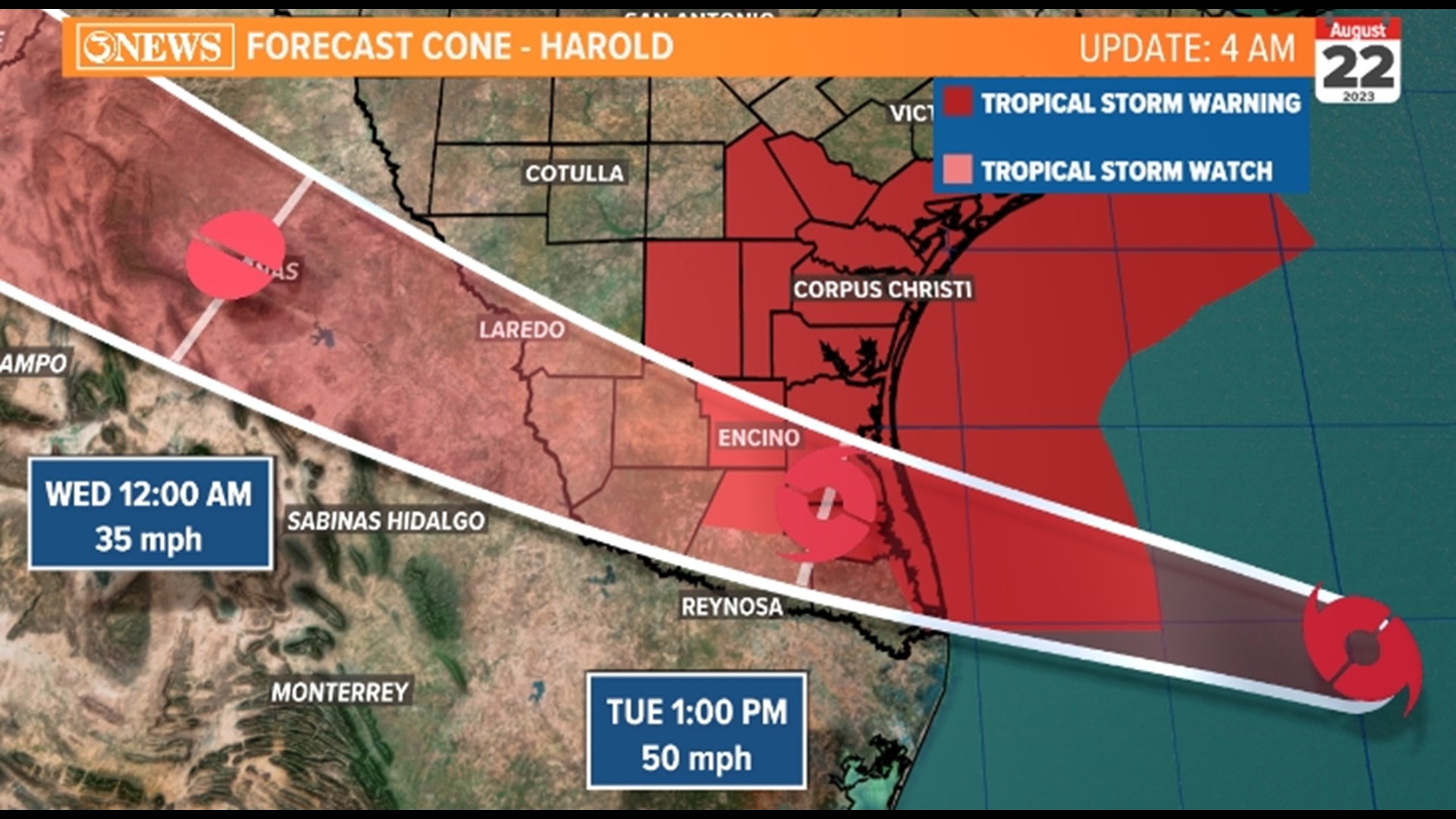 Tropical Storm Harold live updates | kiiitv.com