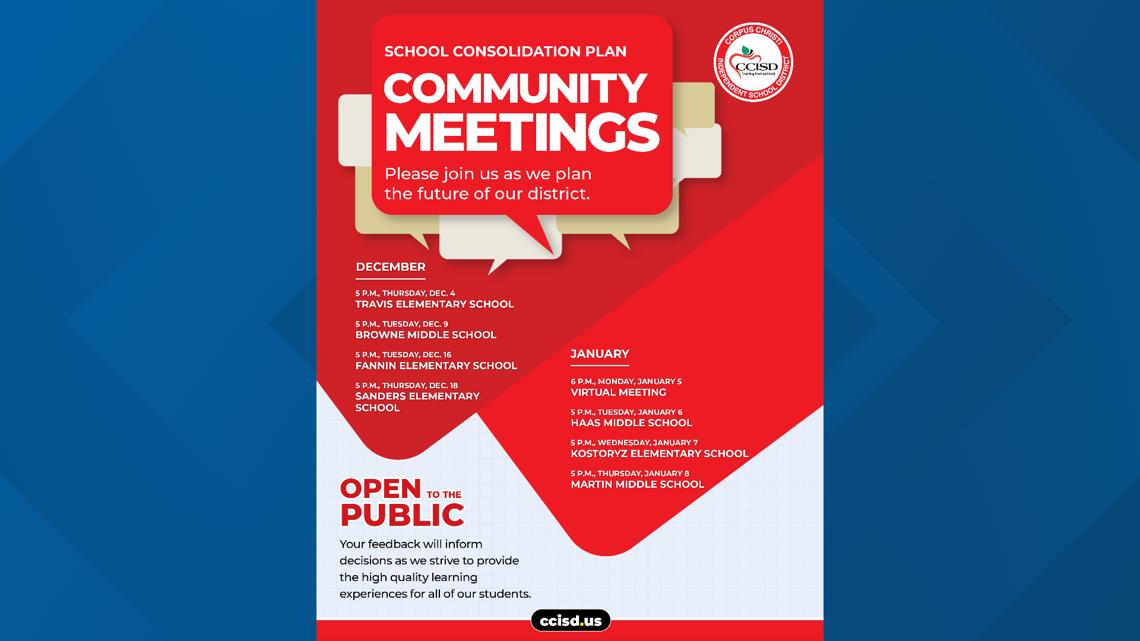 CCISD announces community meeting times, dates for 'School ...