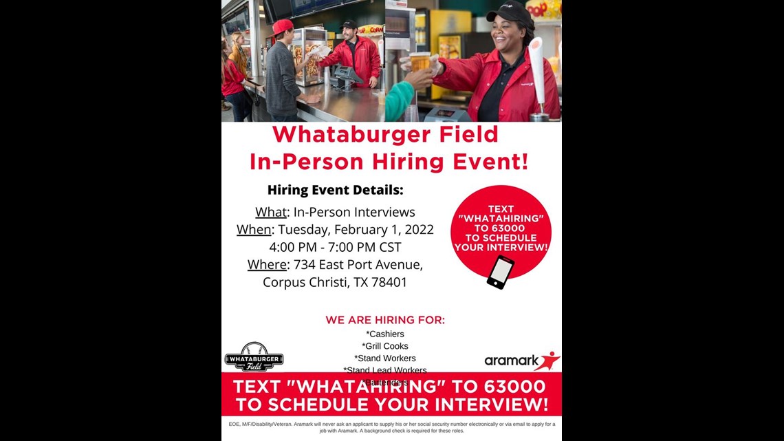 Whataburger Field hosts hiring event | kiiitv.com