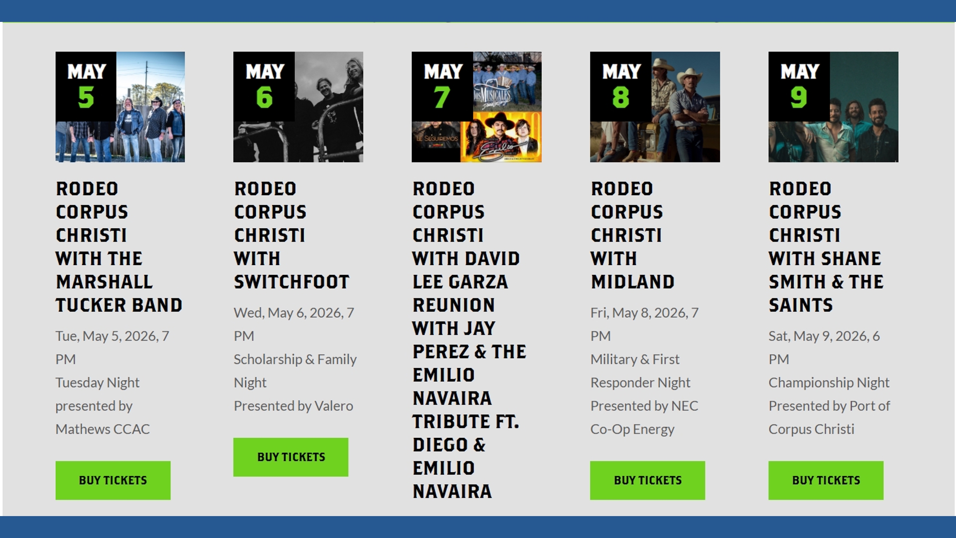Buc Days 2026 concert series set for Corpus Christi May 1–9 | kiiitv.com