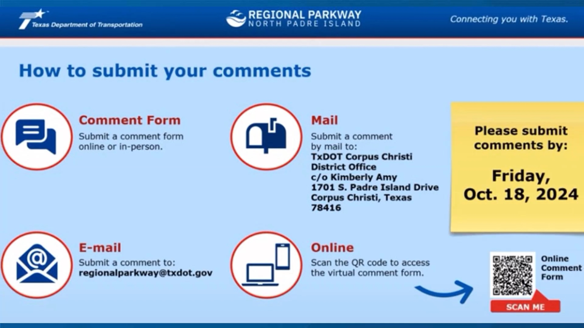 TxDOT looking for input on regional parkway | kiiitv.com