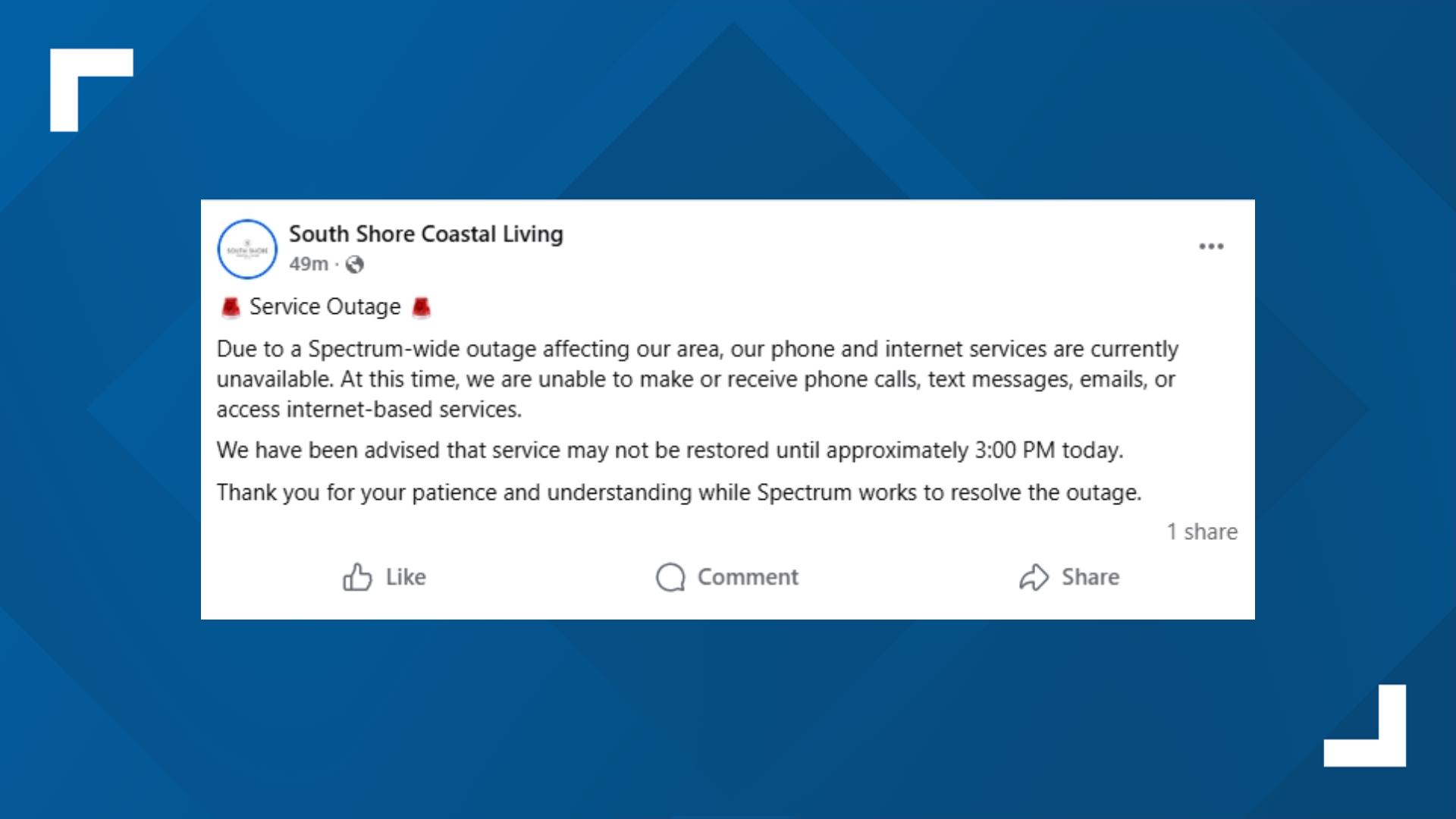 Spectrum confirms outage impacting Corpus Christi area, crews working ...