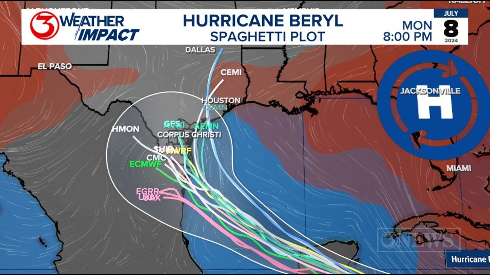 Hurricane Beryl Forecast to move through the Gulf of Mexico this ...
