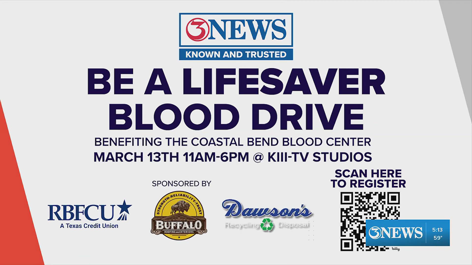 Blood drive happening today at 3NEWS studios | kiiitv.com