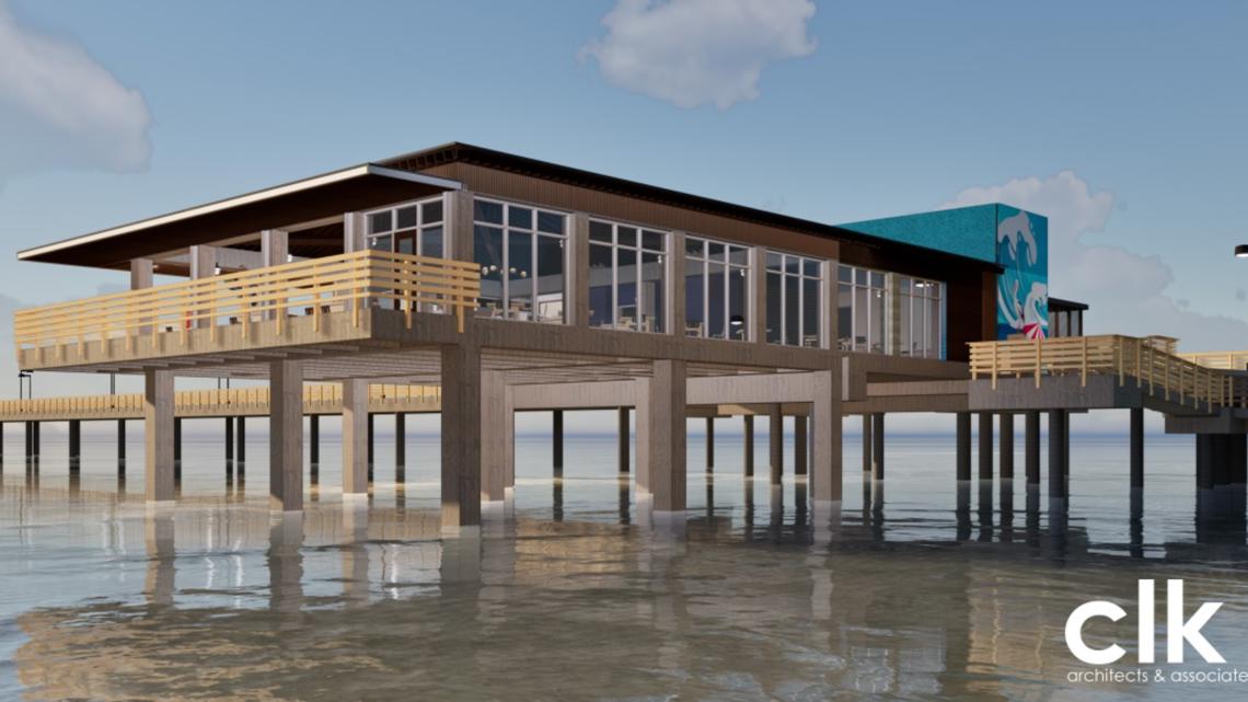 Nueces County sees renderings for 2 Bob Hall Pier and restaurant design ...