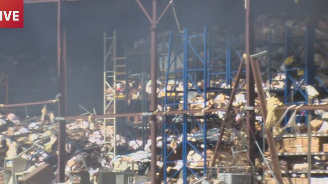 CCFD continue containment efforts for large warehouse fire | kiiitv.com