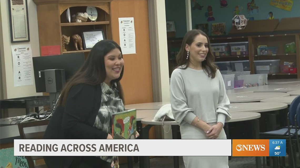 Leslie Adami, Julissa Garza read to kids in Arkansas for Read Across ...