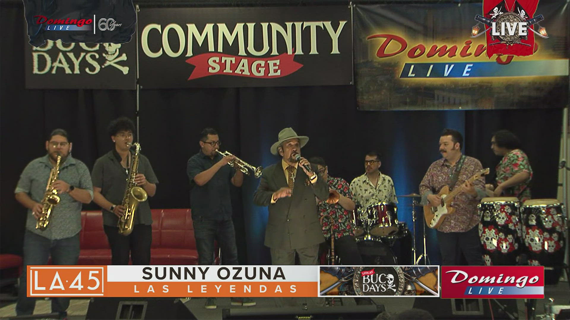 Sunny Ozuna & LA 45 perform "Talk to Me" on Domingo Live! from Buc Days ...