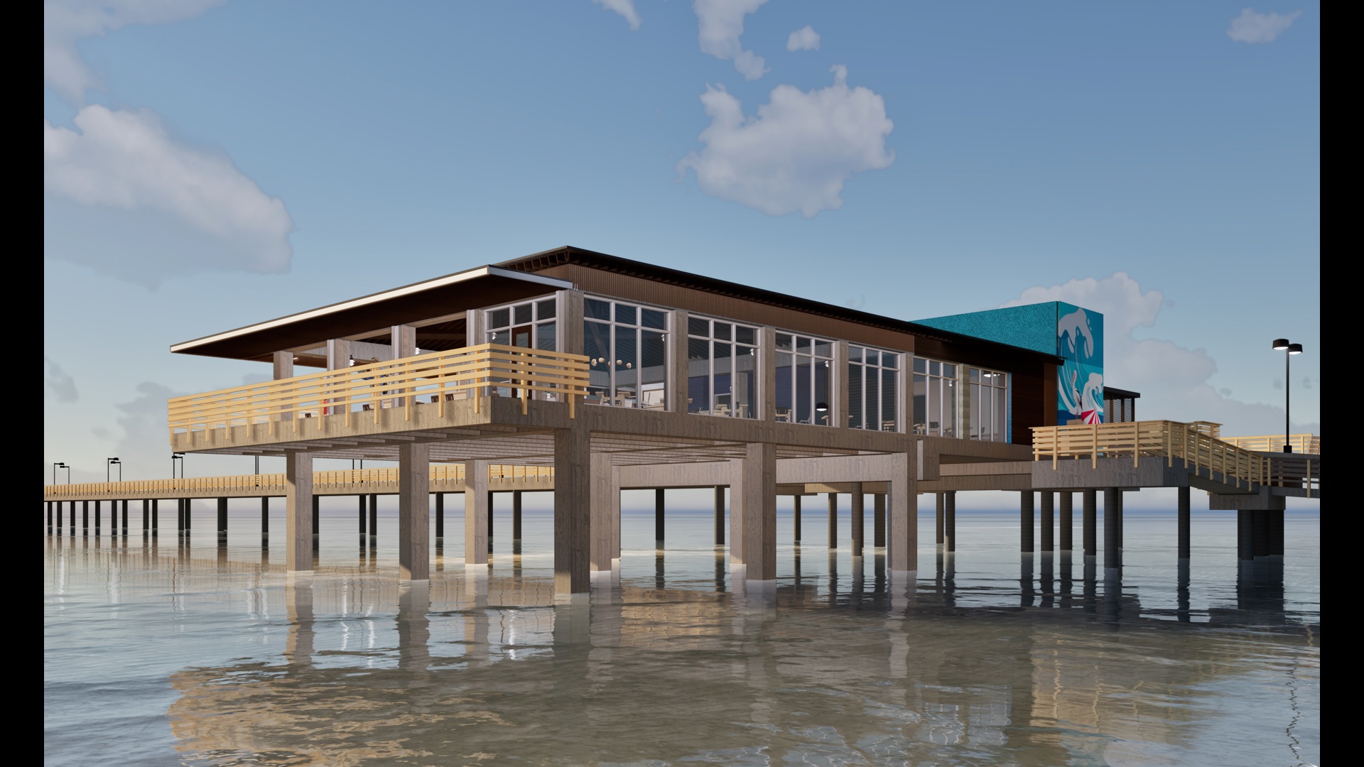 Nueces County sees renderings for 2 Bob Hall Pier and restaurant design ...