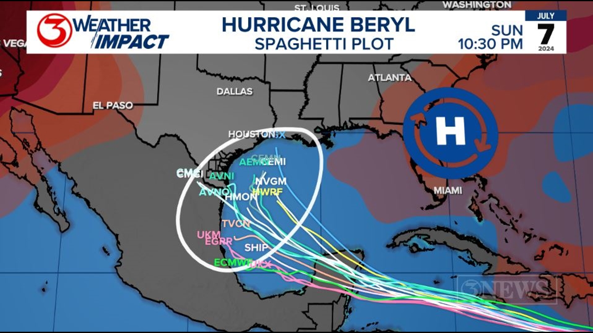 Hurricane Beryl with possible impacts in the Gulf of Mexico | kiiitv.com