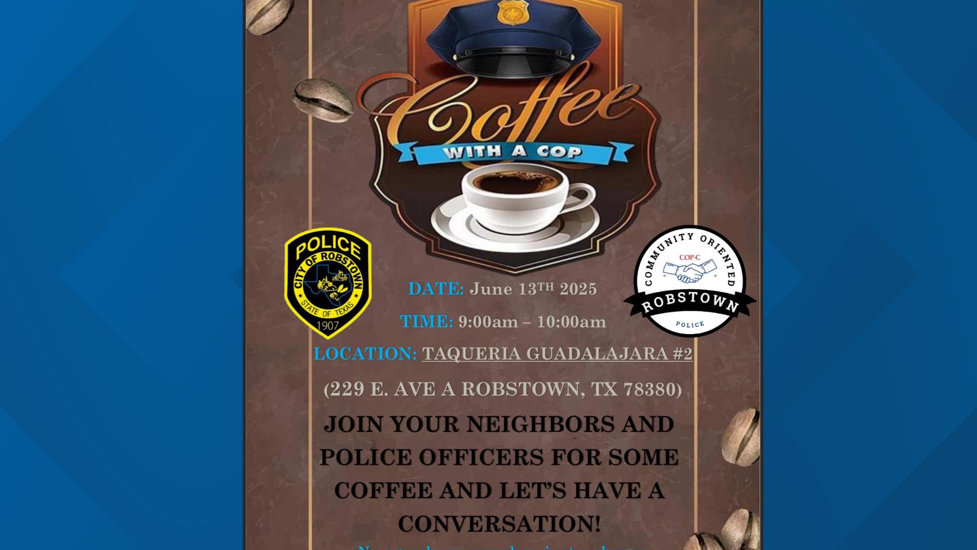 Robstown Police Department host 'Coffee with a Cop' | kiiitv.com
