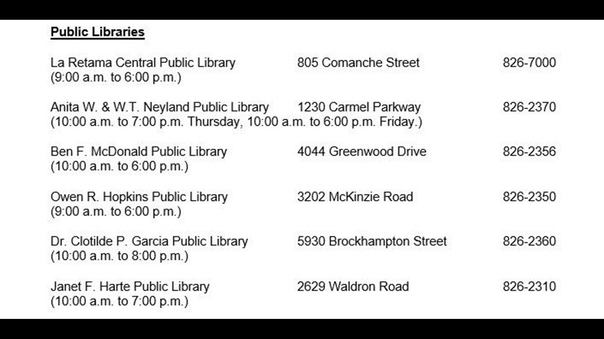 Corpus Christi cooling centers | kiiitv.com