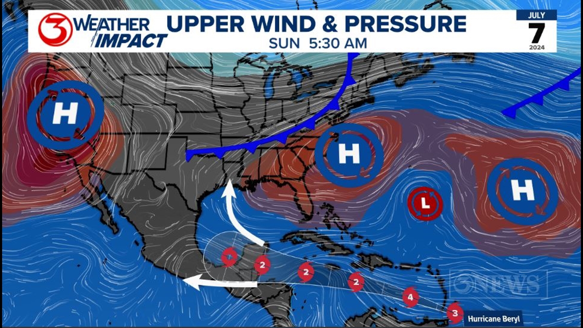 Hurricane Beryl: Projected path of the major hurricane with possible ...