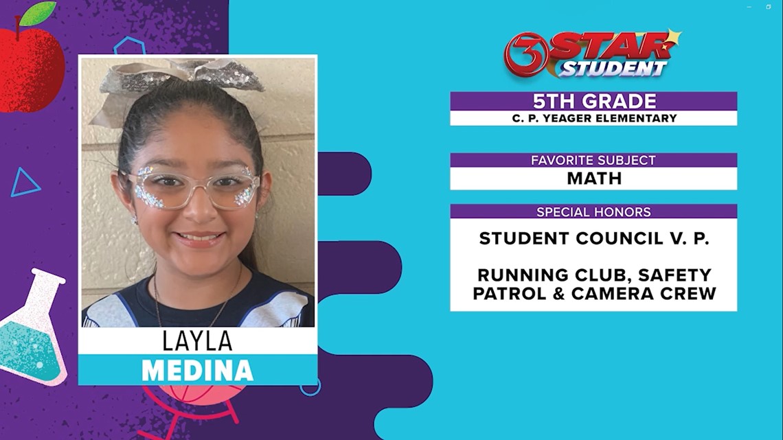 Layla Medina is our #3STAR Student | kiiitv.com