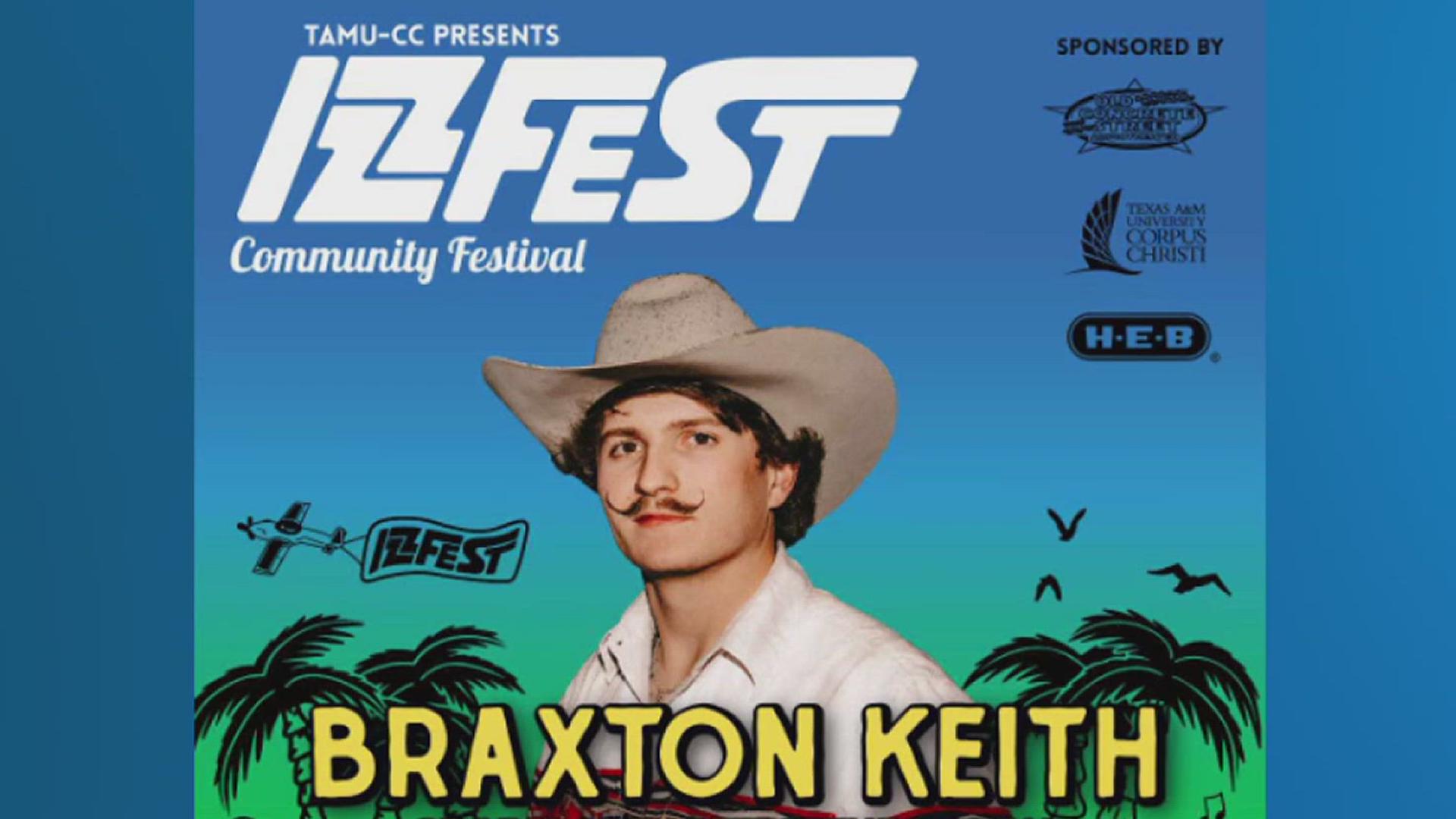Braxton Keith to perform at Izzfest in April | kiiitv.com
