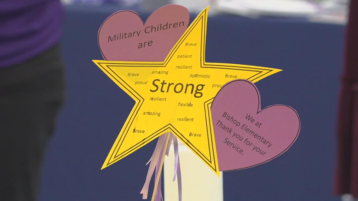 'Month of the Military Child' honored at Bishop Elementary School ...