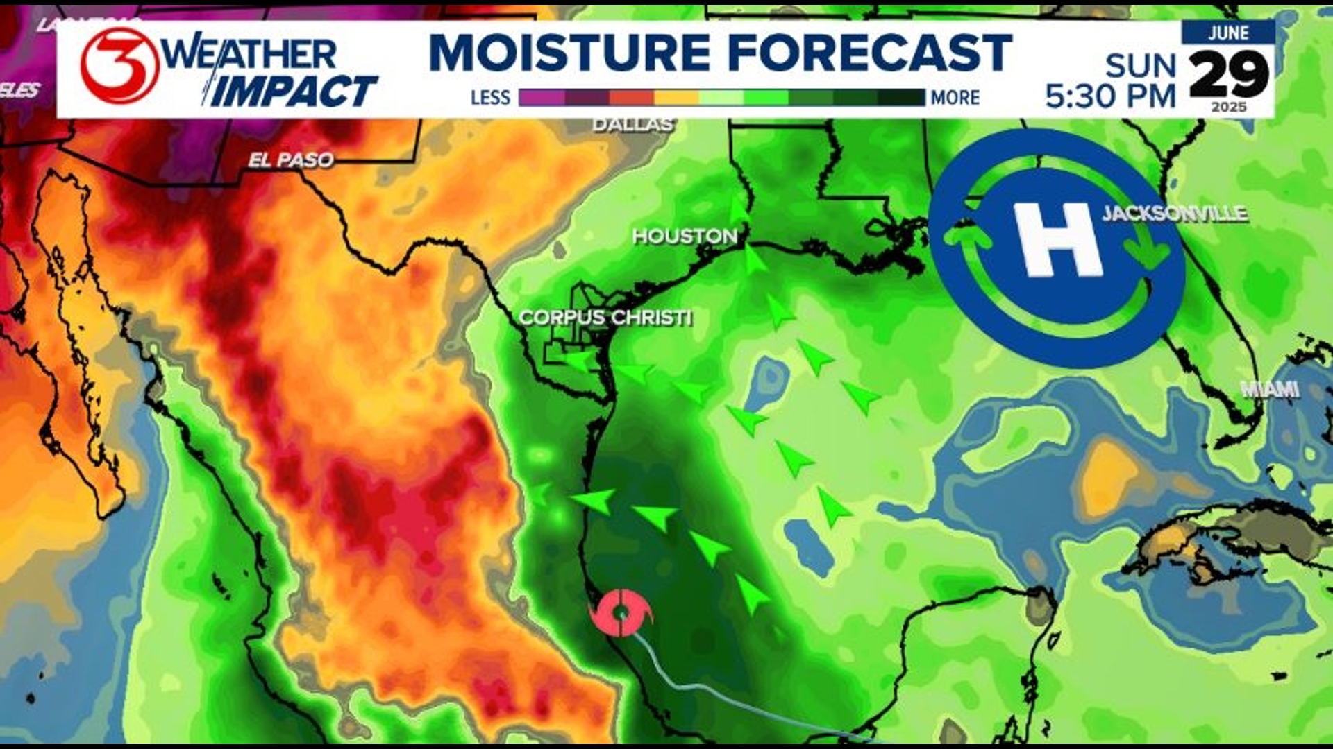 WEATHER IMPACT ALERT: High rain chances Monday | kiiitv.com