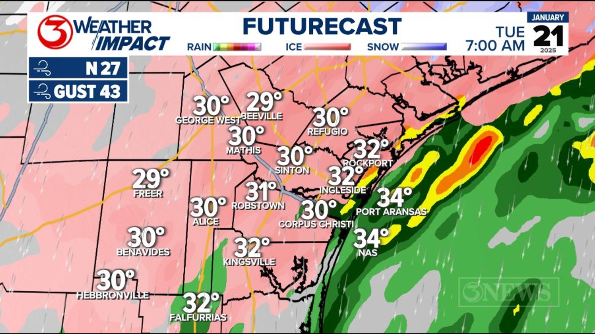 Weather Impact Alert for a wintry mix of snow, sleet, and freezing rain ...