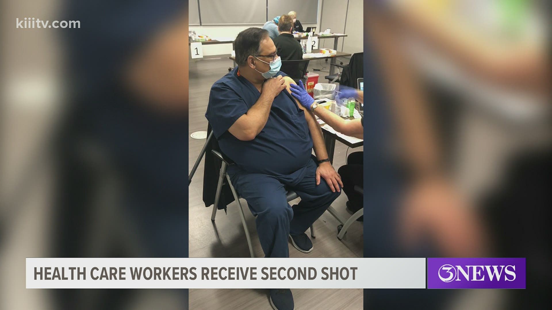 Healthcare workers start getting second dose of vaccine | kiiitv.com