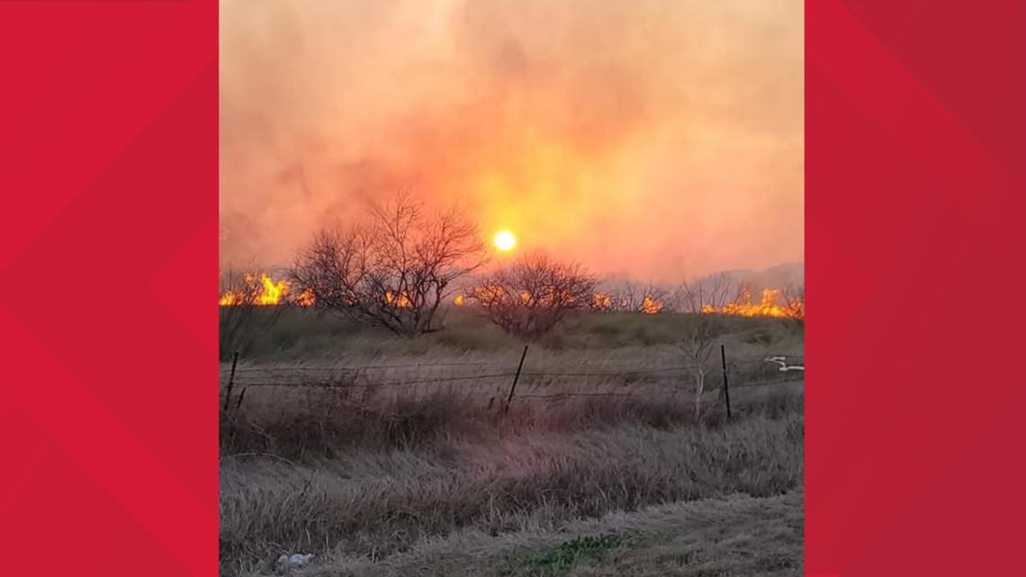 Large grass fire on FM 188 in Aransas County, local volunteer fire ...